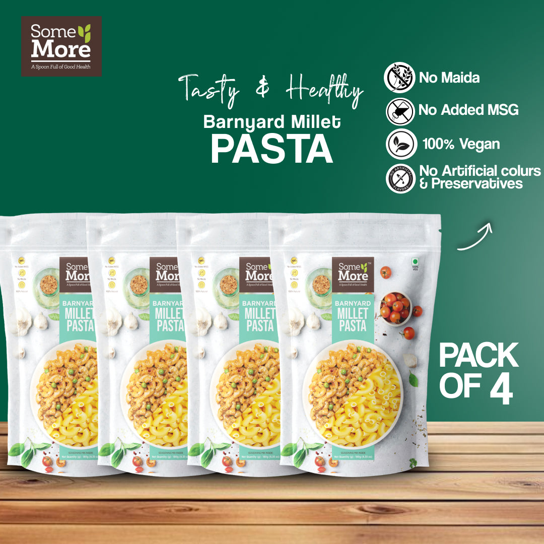 Barnyard Millet Pasta - 180gms (Pack of 4) – Some More Foods