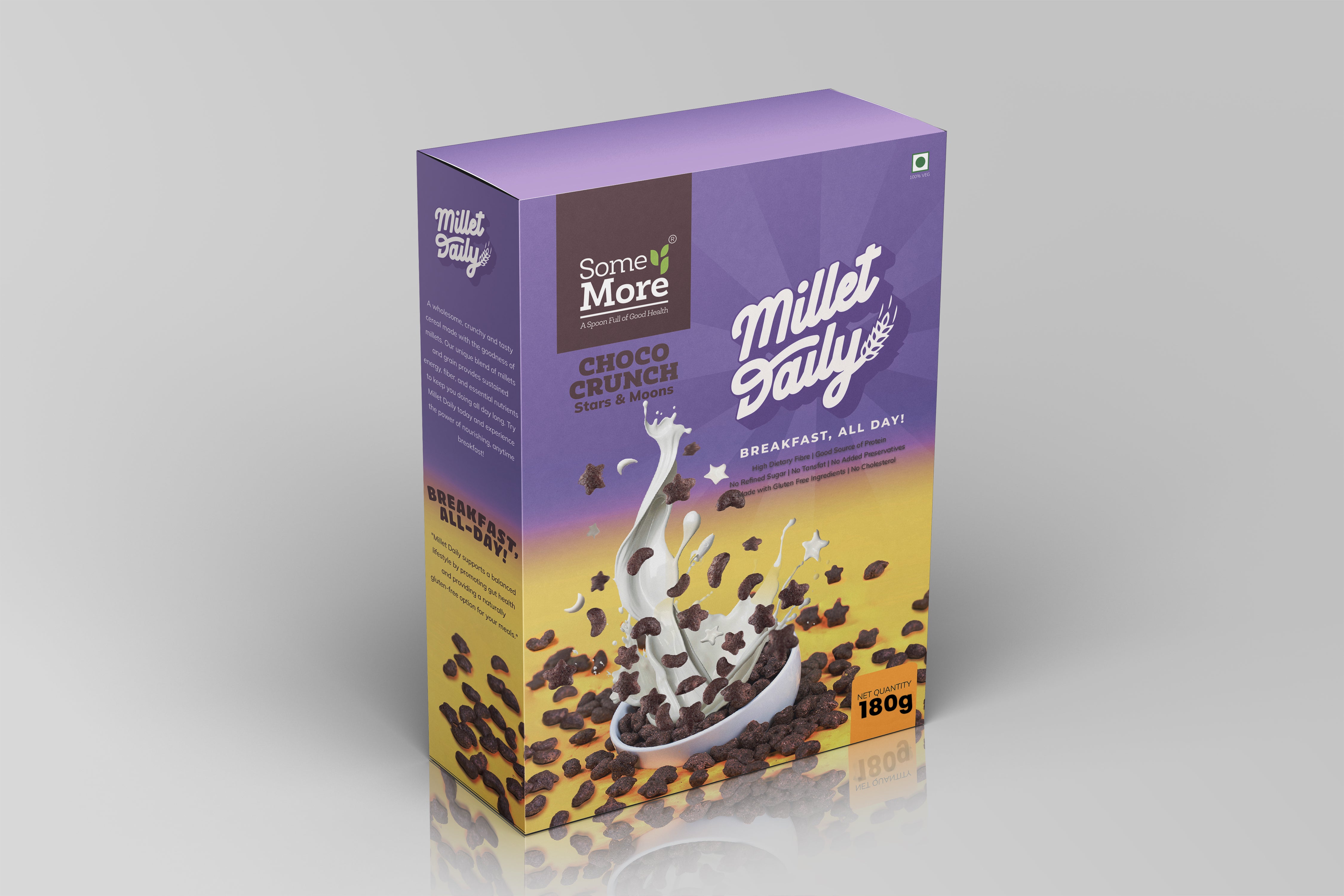 Millet Daily-Choco Crunch Moons & Stars - 180gms – Some More Foods
