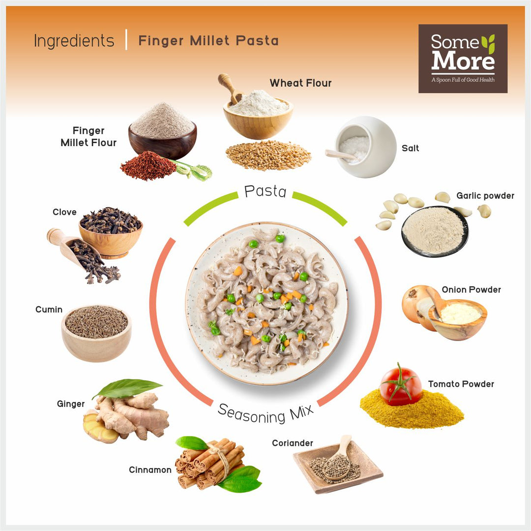 Finger Millet Pasta - 180gms – Some More Foods