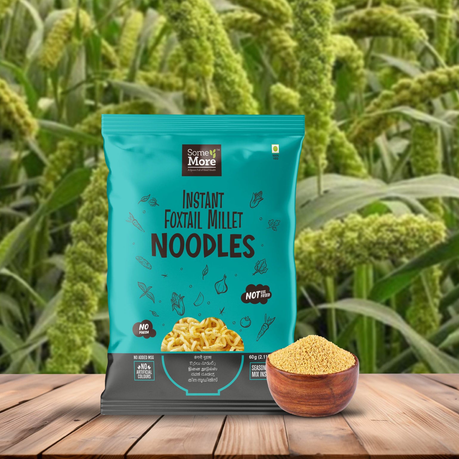 Instant Foxtail Millet Noodles - 60gms (Pack of 5) – Some More Foods