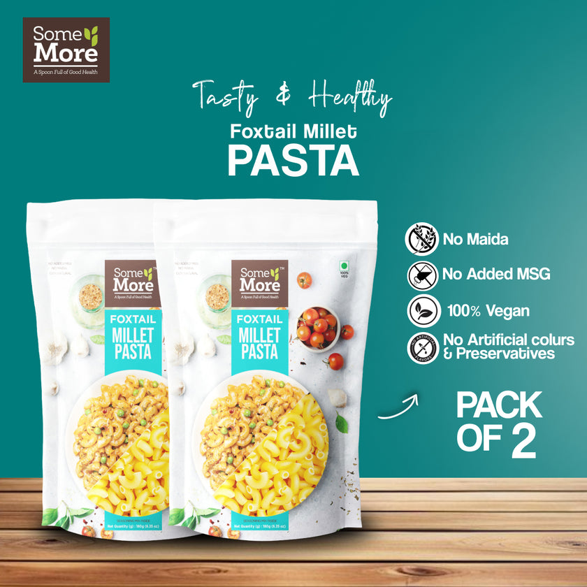 Foxtail Millet Pasta - 180gms (Pack of 2) – Some More Foods