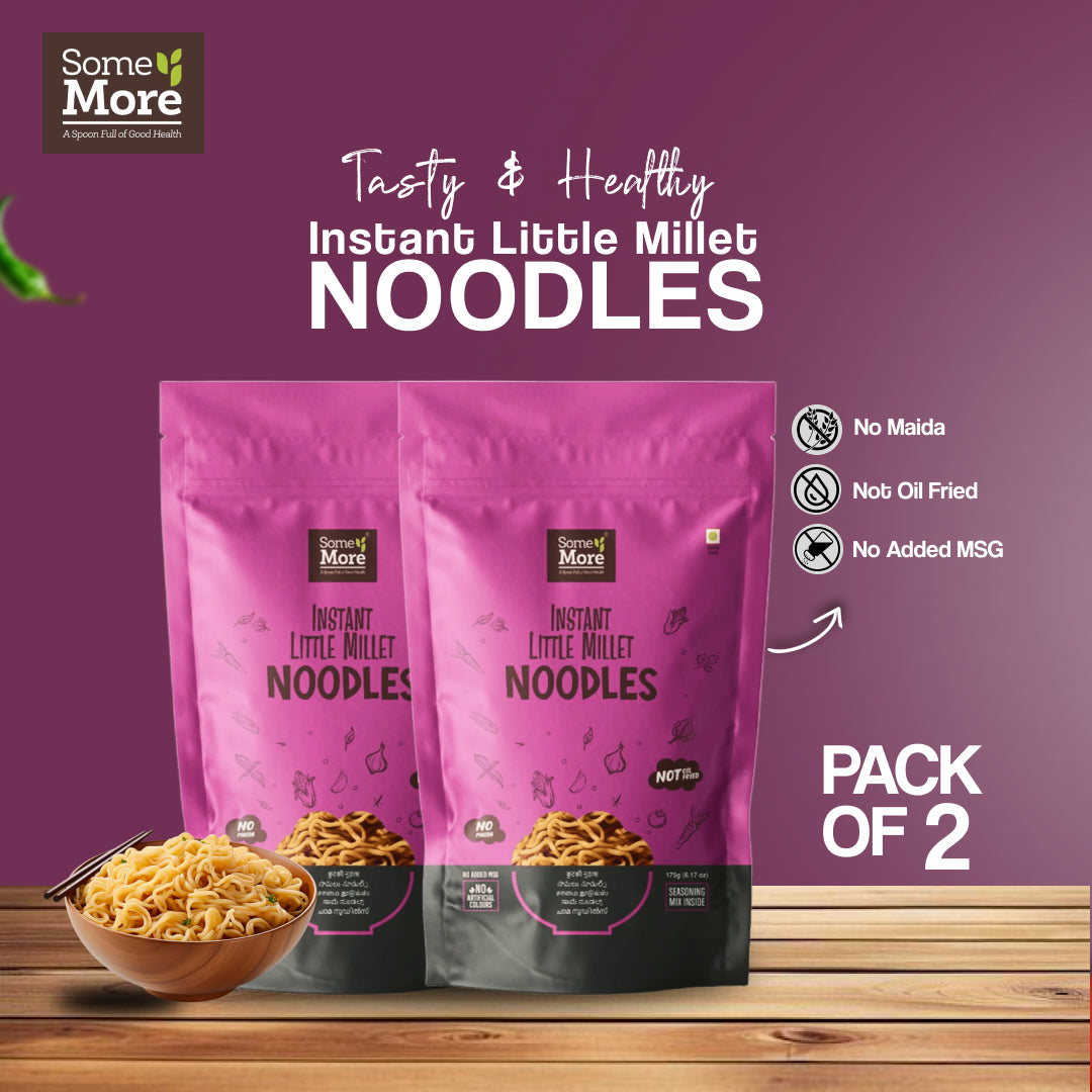 Instant Little Millet Noodles - 175gms (Pack Of 2) – Some More Foods