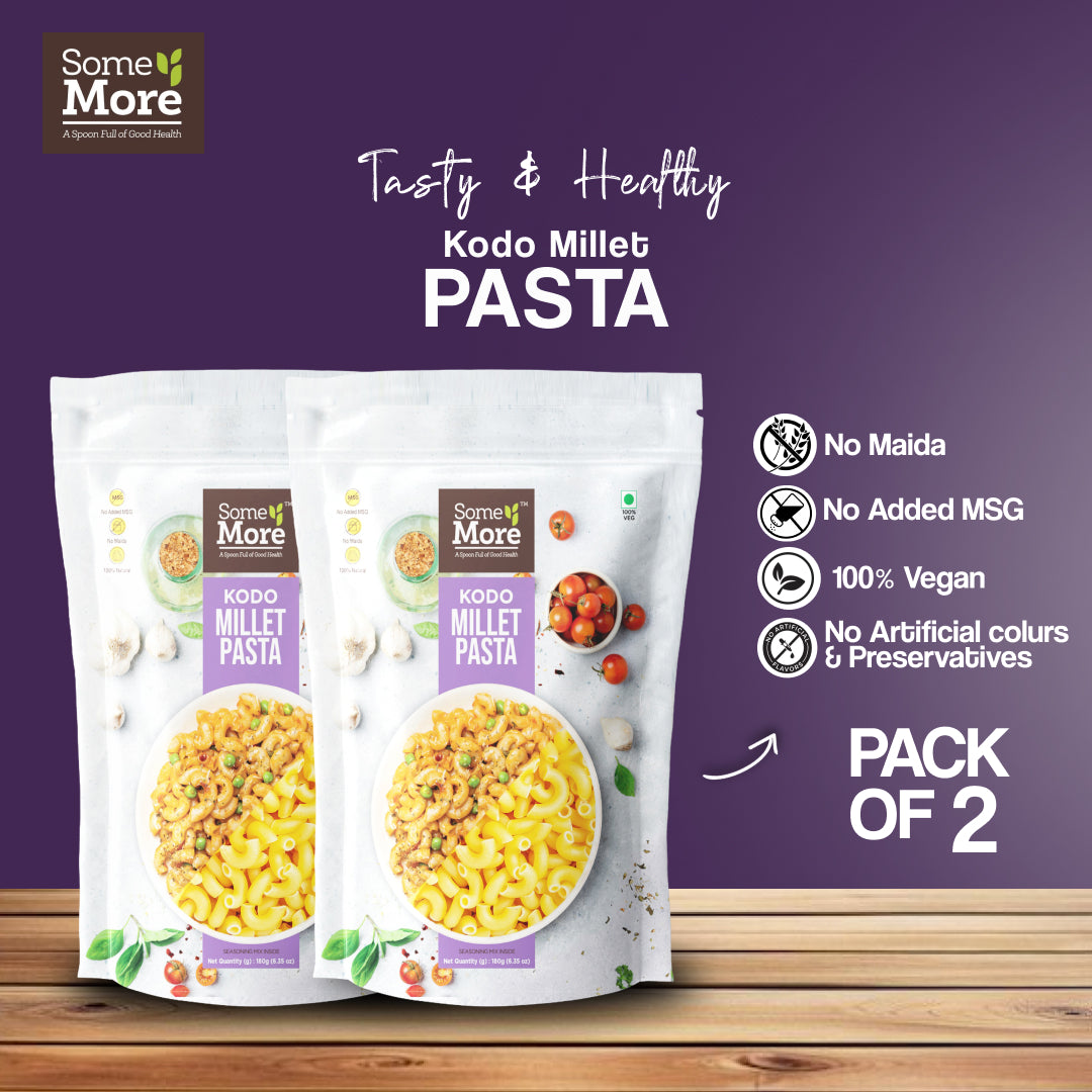 Kodo millet Pasta - 180gms (Pack of 2) – Some More Foods