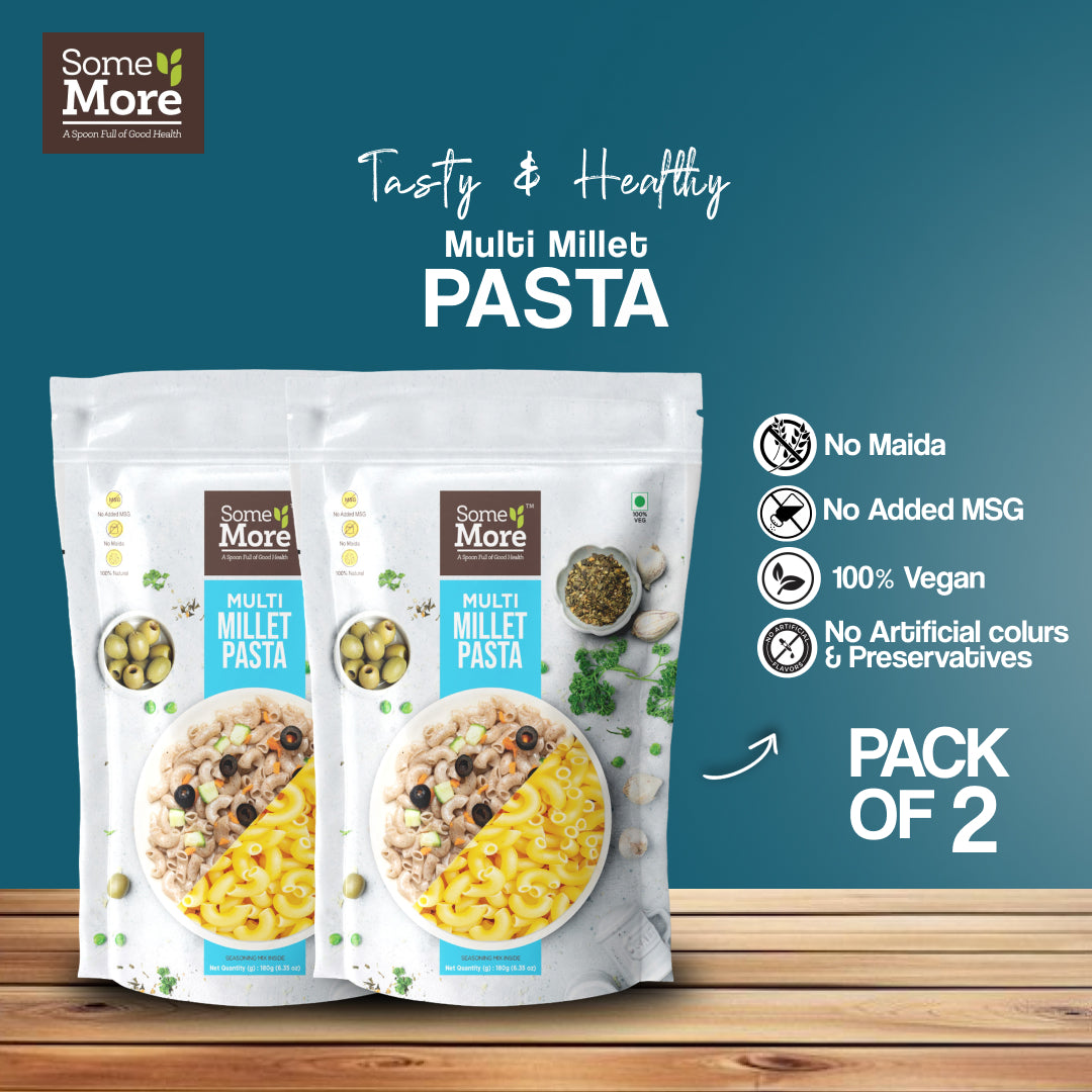 Multi Millet pasta - 180gms (Pack of 2) – Some More Foods