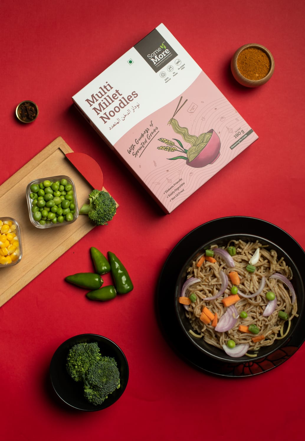 Multi Millet Hakka Noodles - 190gms – Some More Foods