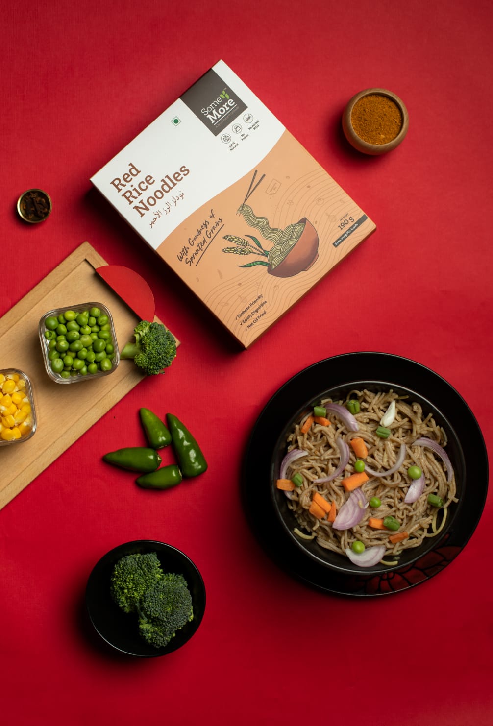 Red Rice Hakka Noodles – Some More Foods